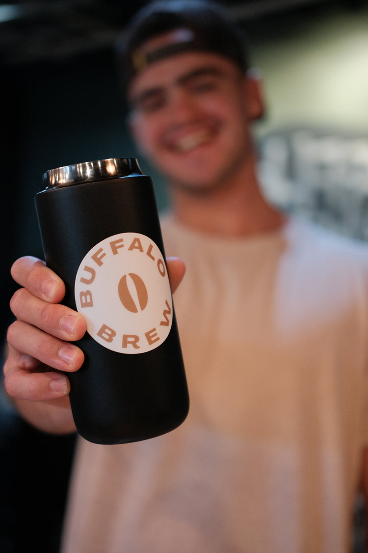 New Sticker! Round Coffee Bean – Buffalo Brew Coffee